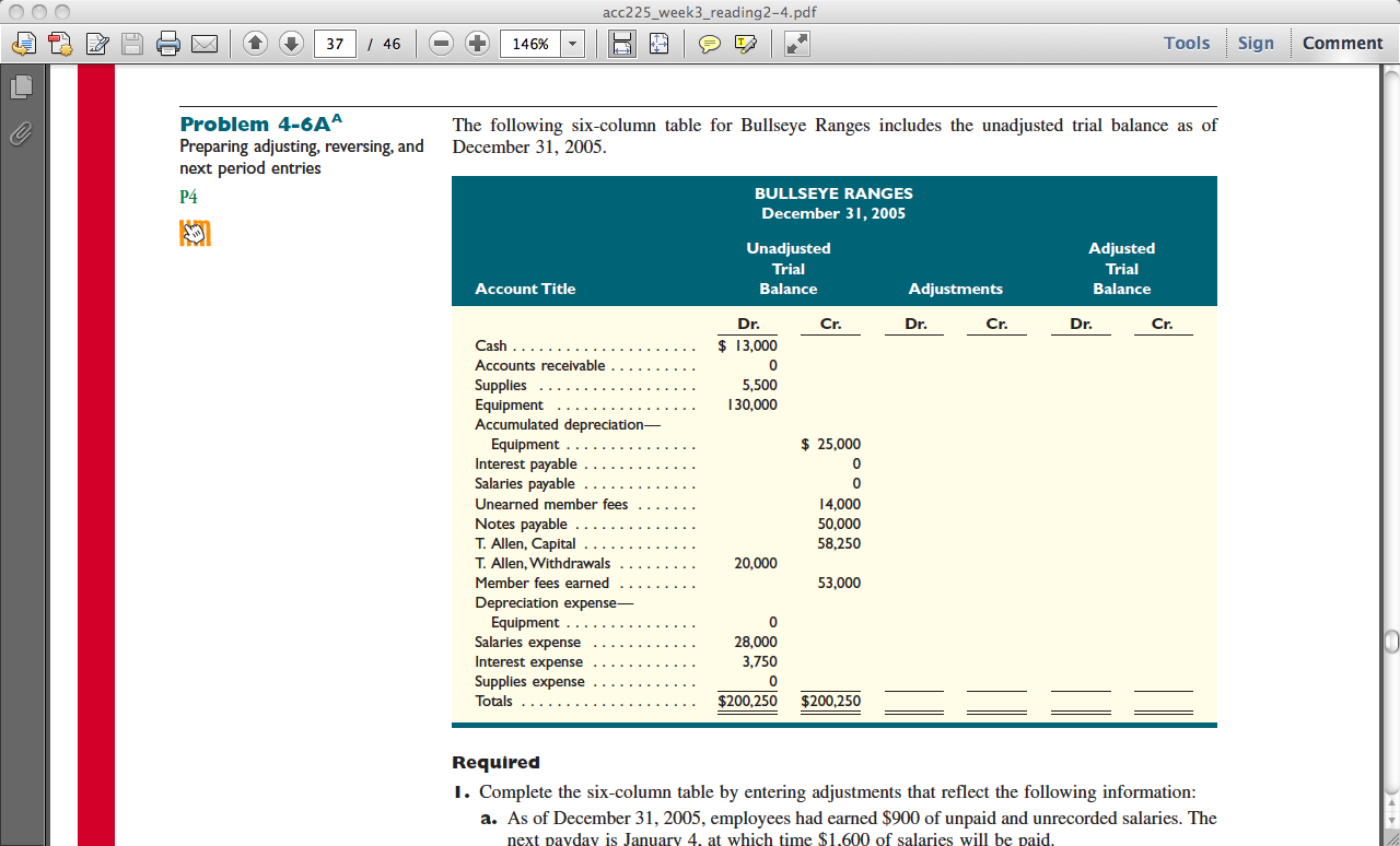 Solved Required 1. Complete the six-column table by | Chegg.com