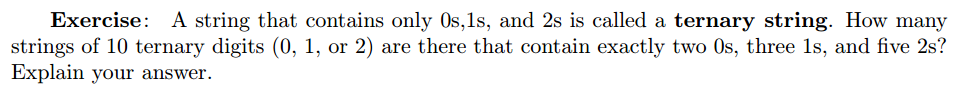 Solved Exercise A String That Contains Only 0sls And 2s Is 