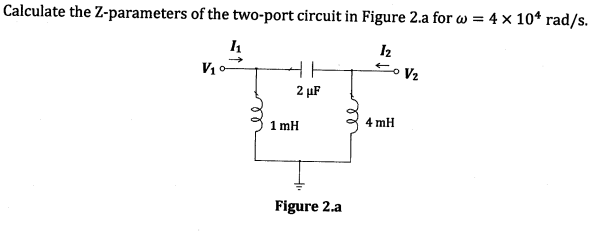 Solved Calculate the Z-parameters of the two-port circuit in | Chegg.com