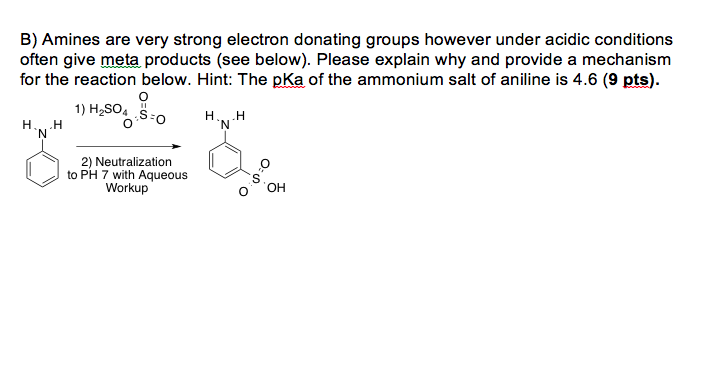 Solved Amines are very strong electron donating groups | Chegg.com