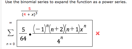 Solved Use the binomial series to expand the function as a | Chegg.com