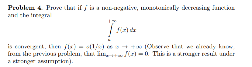 Solved Problem 4 Prove That If F Is A Non Negative