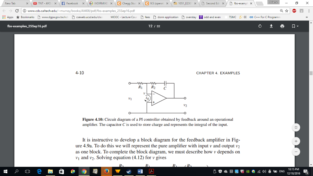 Solved 9.5 (operational amplifier) Consider the operational | Chegg.com