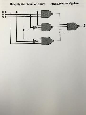 Solved Simplify the circuit of Figure using Boolean algebra. | Chegg.com