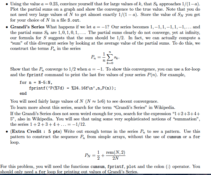 Solved 2. (Geometric series) In Calculus II, you learned | Chegg.com