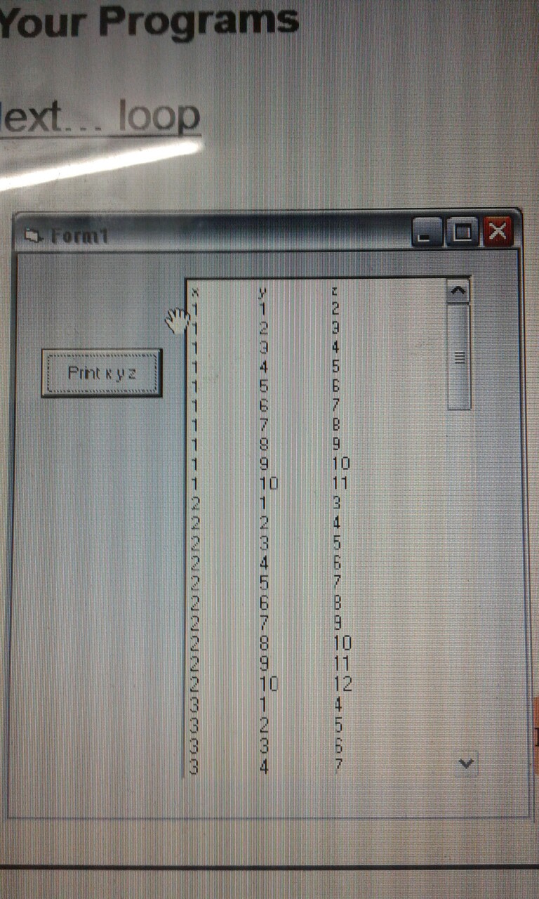 how I can do this project using for next loop with x, | Chegg.com