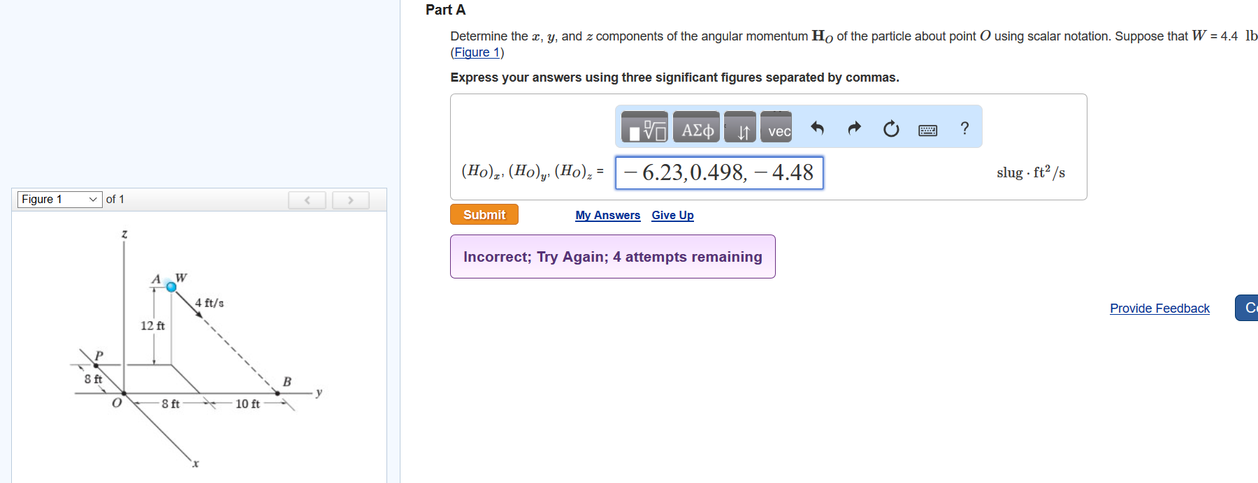 Solved Determine the x, y, and z components of the angular | Chegg.com