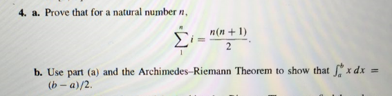 Solved Prove that for a natural number n, sigma_1^n i = n(n | Chegg.com