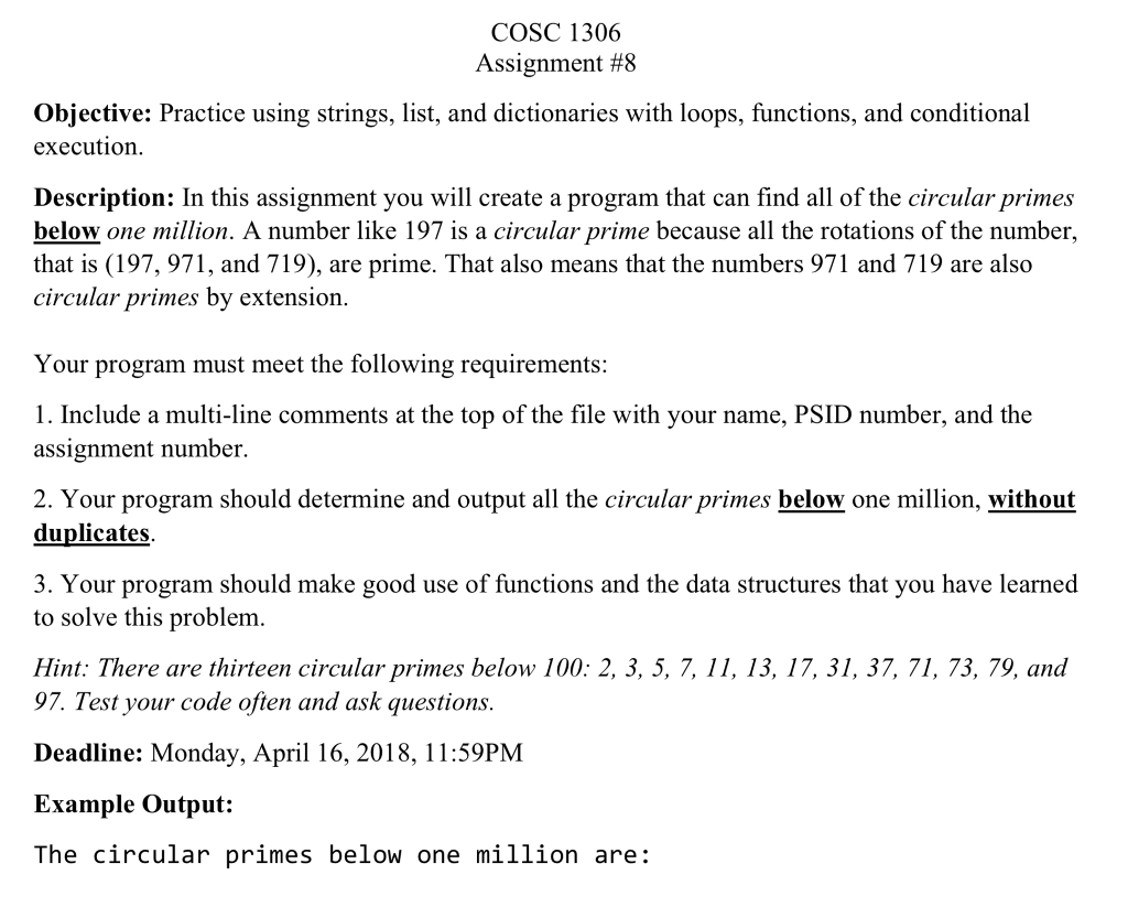 Solved Cosc 1306 Assignment 8 Objective Practice Using