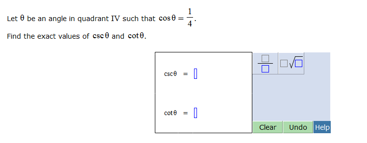 Solved Let theta be an angle in quadrant IV such that cos | Chegg.com