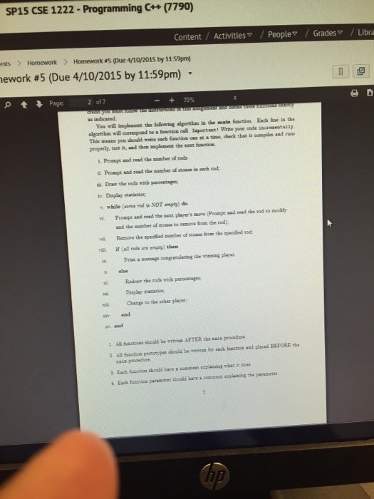 You will implement the following algorithm in the | Chegg.com