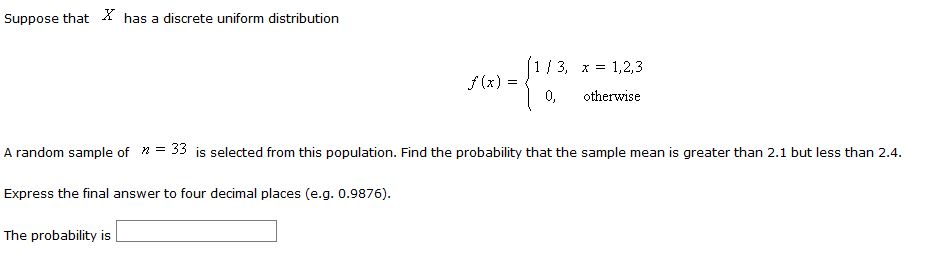 Solved Suppose that X has a discrete uniform distribution | Chegg.com