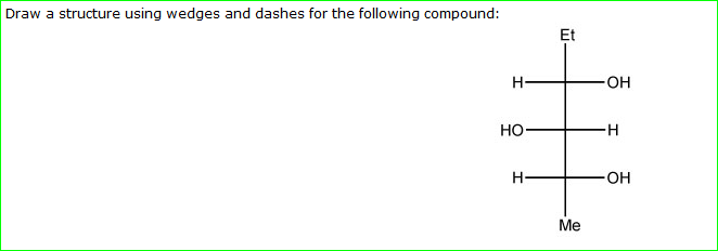Solved Draw a structure using wedges and dashes for the | Chegg.com