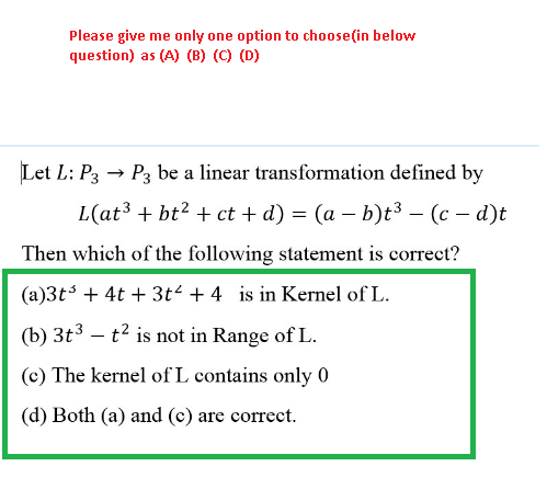 Solved Let L: P_3 rightarrow P_3 be a linear transformation | Chegg.com
