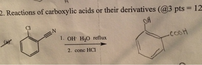 Solved Reactions of carboxylic acids or their derivatives | Chegg.com