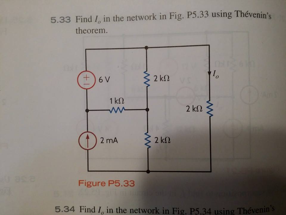 Solved 5.33 Find I0 in the network in Fig. P5.33 using | Chegg.com