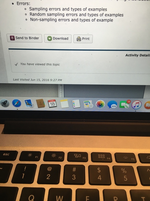 Solved Errors: Sampling errors and types of examples | Chegg.com