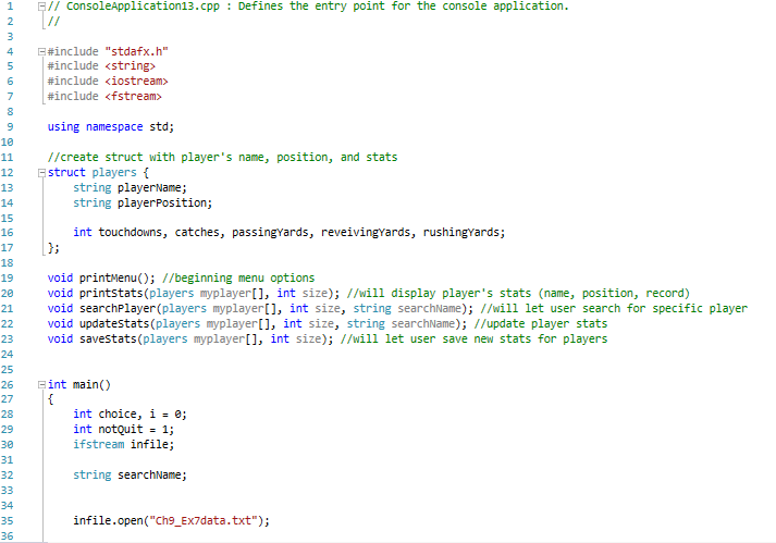 Modify Code to Replace STRUCT Object with CLASS | Chegg.com
