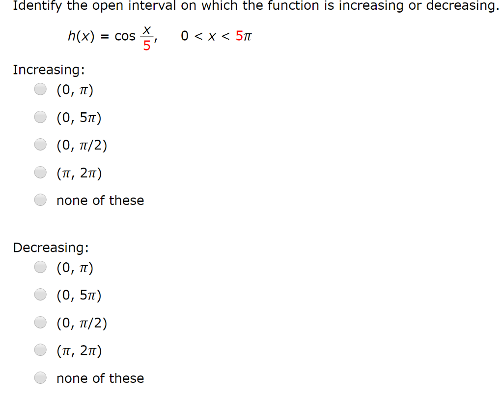 Solved Identify the open interval on which the function is | Chegg.com