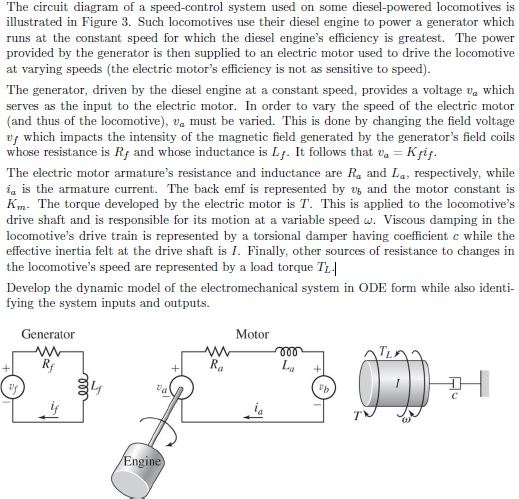 Solved The circuit diagram of a speed-control system used on | Chegg.com
