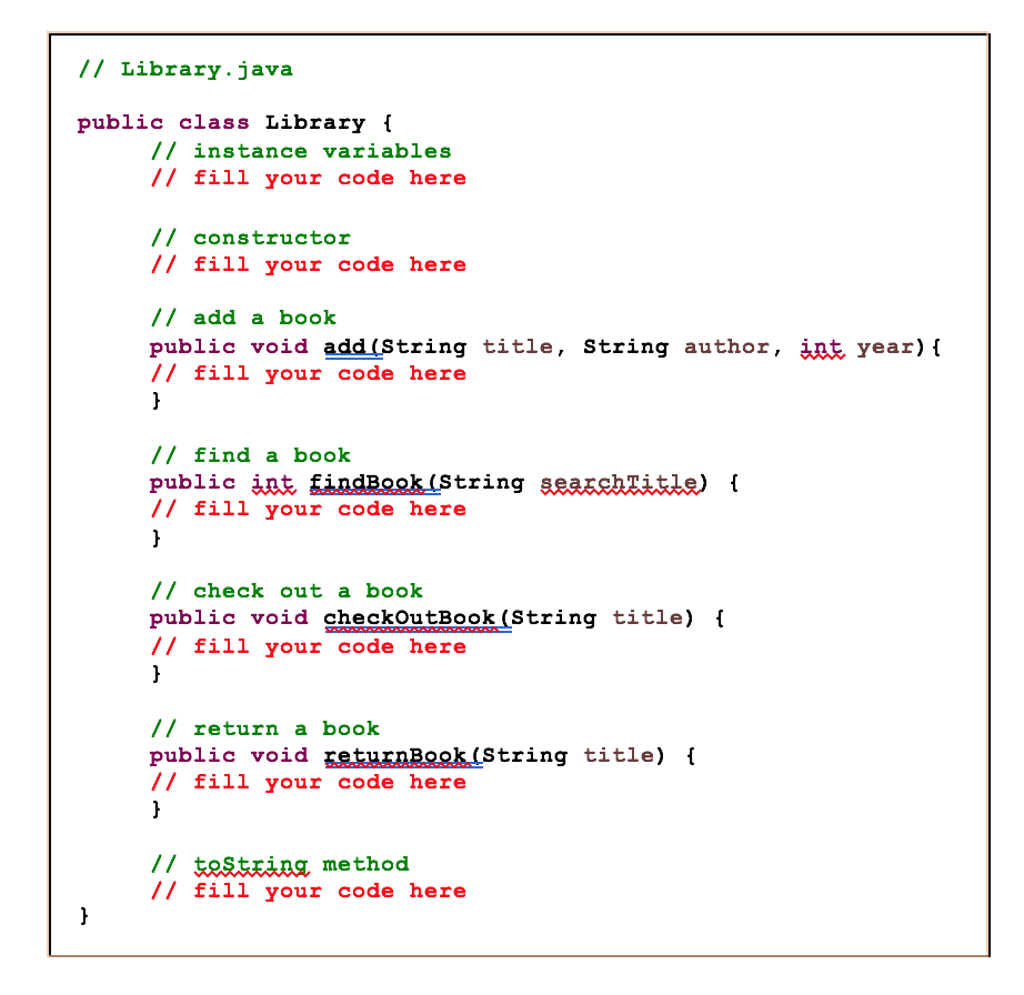Solved This assignment involves the development of a library | Chegg.com