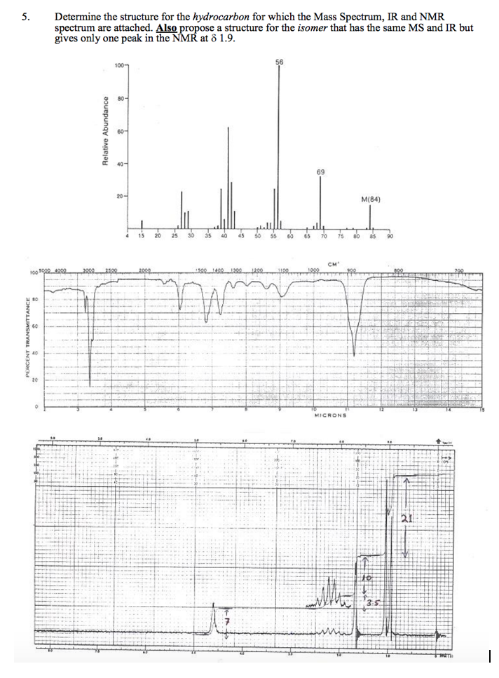 Solved 5. Determine the structure for the hydrocarbon for | Chegg.com