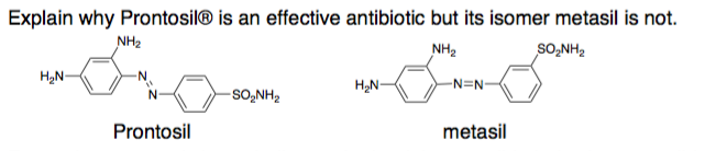 Solved Explain why Prontosil® is an effective antibiotic but | Chegg.com