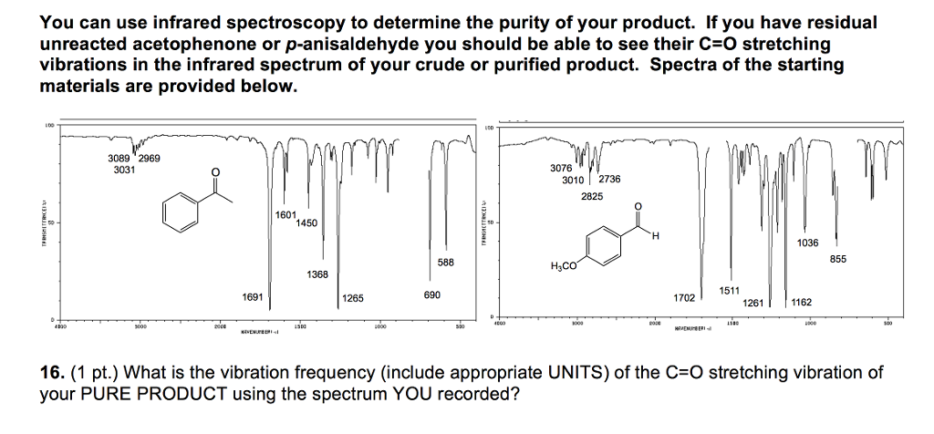 You can use infrared spectroscopy to determine the | Chegg.com