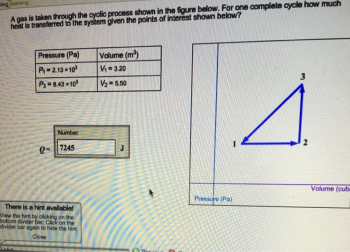 Solved A gas is taken through the cyclic process shown in | Chegg.com