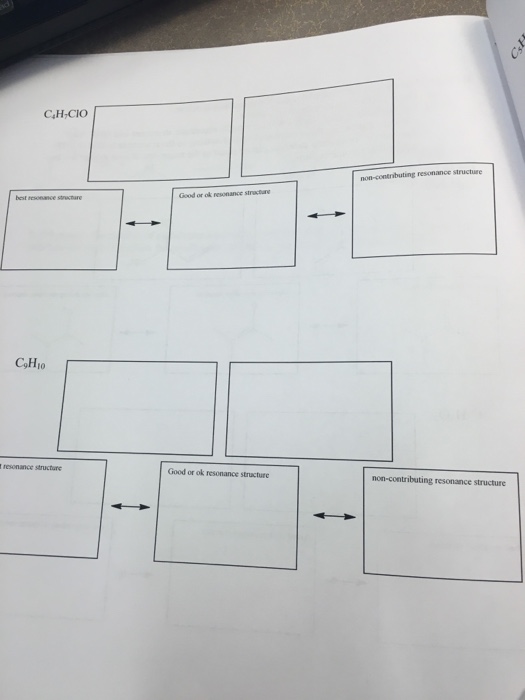 Solved Good or ok resonance stractare CoHio resonance | Chegg.com