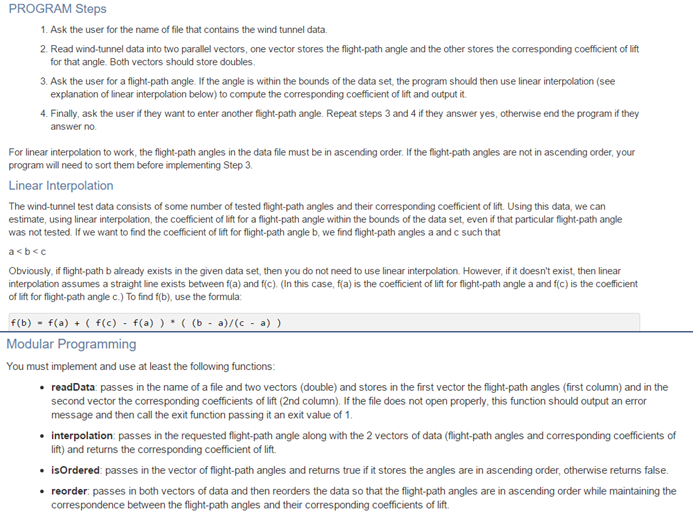 Solved Calculationg the lift coefficient full program | Chegg.com