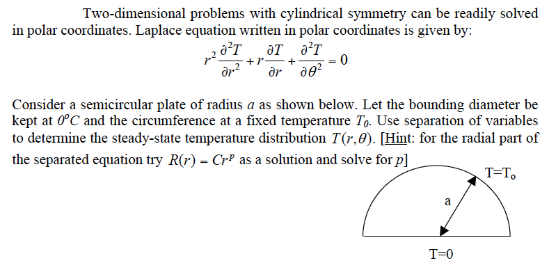Solved Two-dimensional problems with cylindrical symmetry | Chegg.com