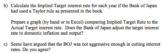 Solved b) Calculate the Implied Target interest rate for | Chegg.com