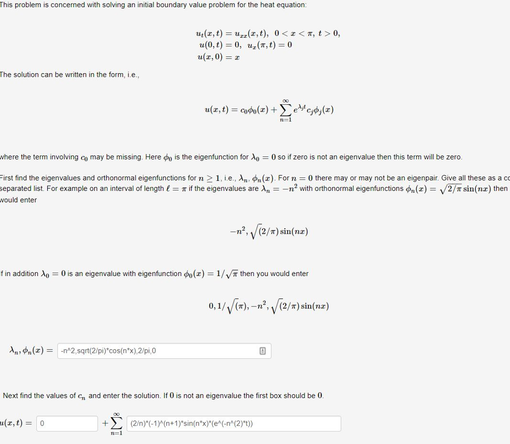 Solved This problem is concerned with solving an initial | Chegg.com