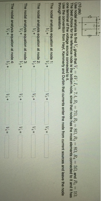 Solved R1 v2 R Rs V1 V3 V4 R4 | Chegg.com