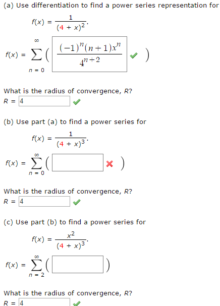 Solved Use differentiation to find a power series | Chegg.com