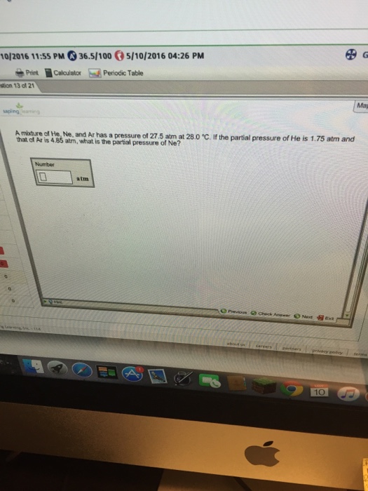 Solved A mixture of He, Ne, and Ar has a pressure of 27.5 | Chegg.com