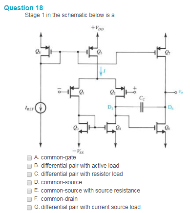 Solved Stage 1 in the schematic below is a A. common-gate | Chegg.com