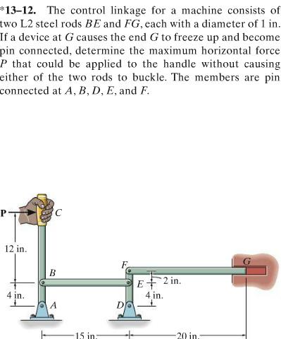 Solved *13-12. The control linkage for a machine consists of | Chegg.com