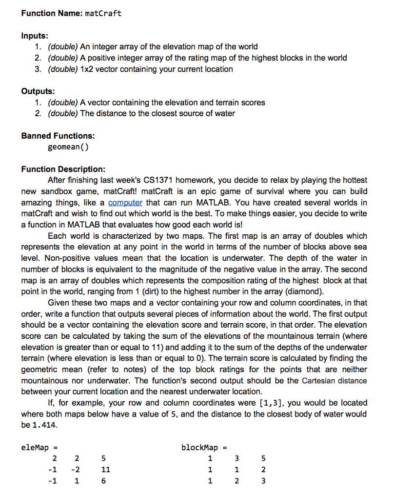 Write a matlab function for the following and do not | Chegg.com