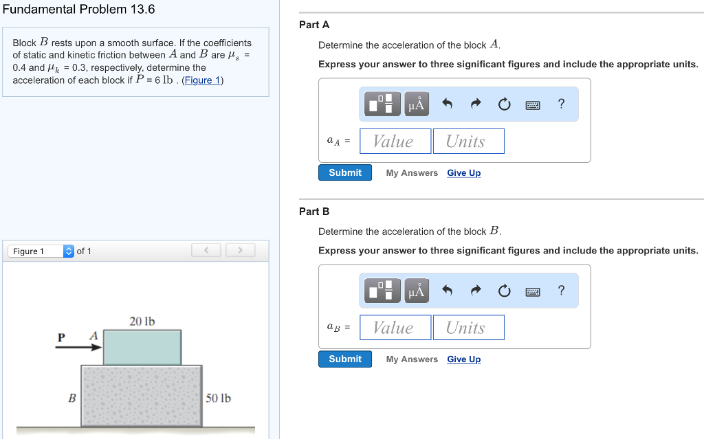 Solved Block B rests upon a smooth surface. If the | Chegg.com