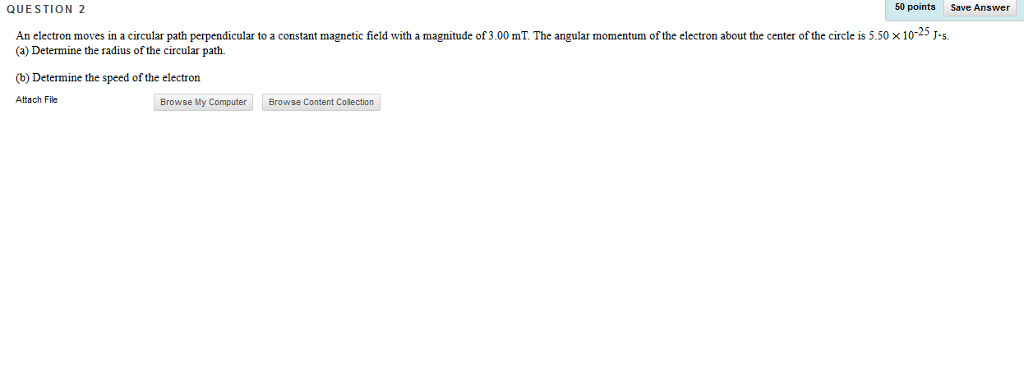 Solved An electron moves in a circular path perpendicular to | Chegg.com