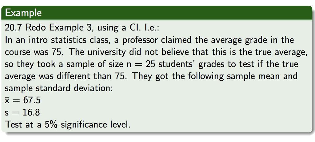 Solved Example 20.7 Redo Example 3, using a CLI.e: In an | Chegg.com