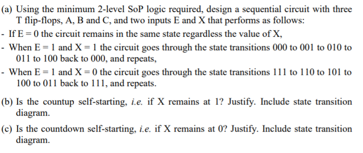Solved (a) Using the minimum 2-level SoP logic required, | Chegg.com