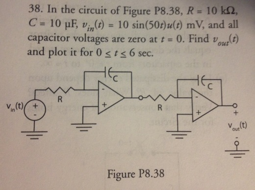 Solved In the circuit of Figure P8.38, R = 10 k ohm, C= 10 | Chegg.com