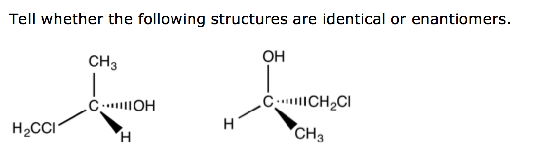 Solved Tell whether the following structures are identical | Chegg.com