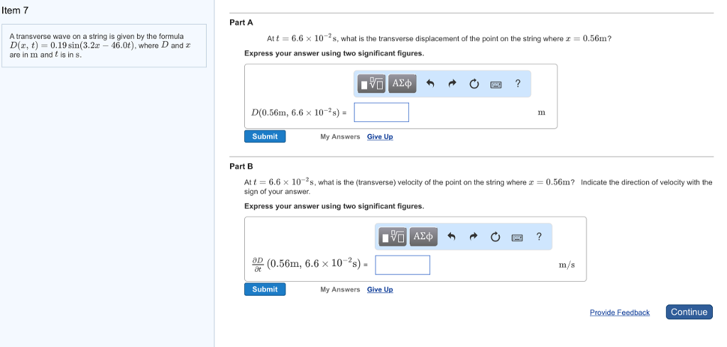 Solved A transverse wave on a string is given by the formula | Chegg.com