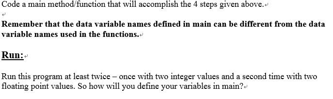 Solved Lab 7 Functions Pass by Reference Objectives Design | Chegg.com