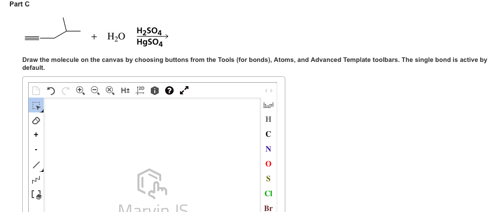 Solved Part D 1. R2BH/THF 2. HOT, H202, H20 Draw the | Chegg.com