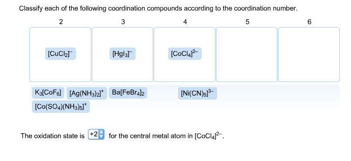 Solved Classify each of the following coordination compounds | Chegg.com